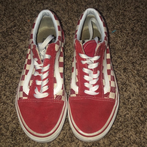Vans | Shoes | Red And White Checkered Vans | Poshmark